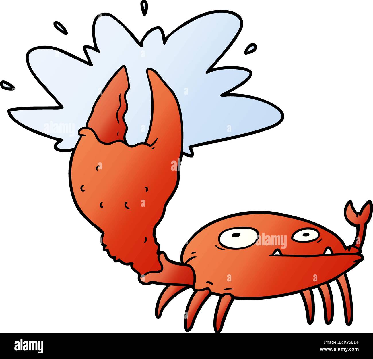cartoon crab with big claw Stock Vector Image & Art - Alamy