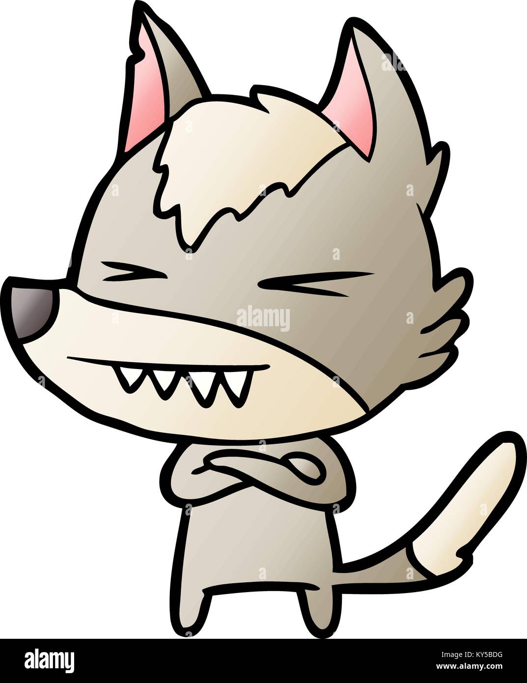 angry wolf cartoon Stock Vector Image & Art - Alamy