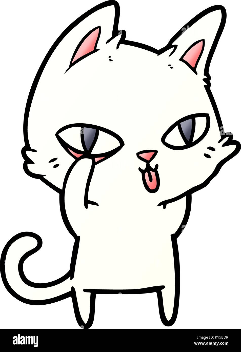 cartoon cat staring Stock Vector Image & Art - Alamy