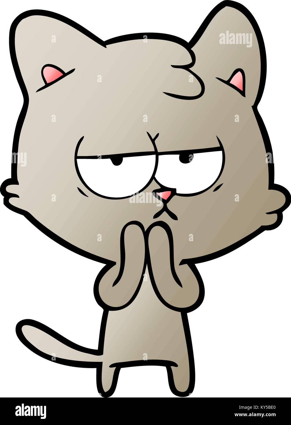 bored cartoon cat Stock Vector Image & Art - Alamy