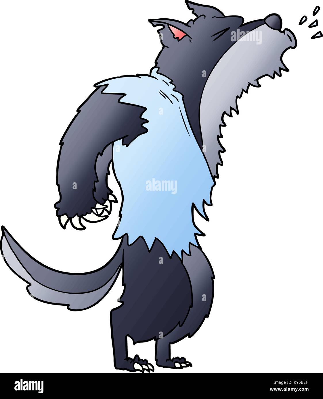 cartoon howling werewolf Stock Vector Image & Art - Alamy