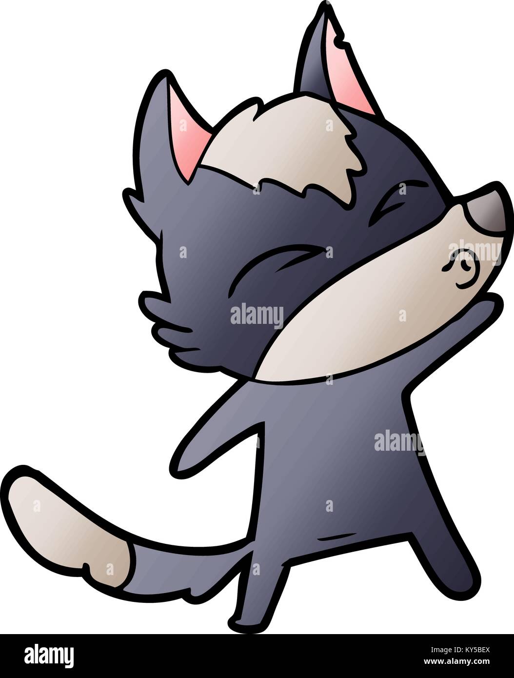 cartoon wolf pouting Stock Vector Image & Art - Alamy