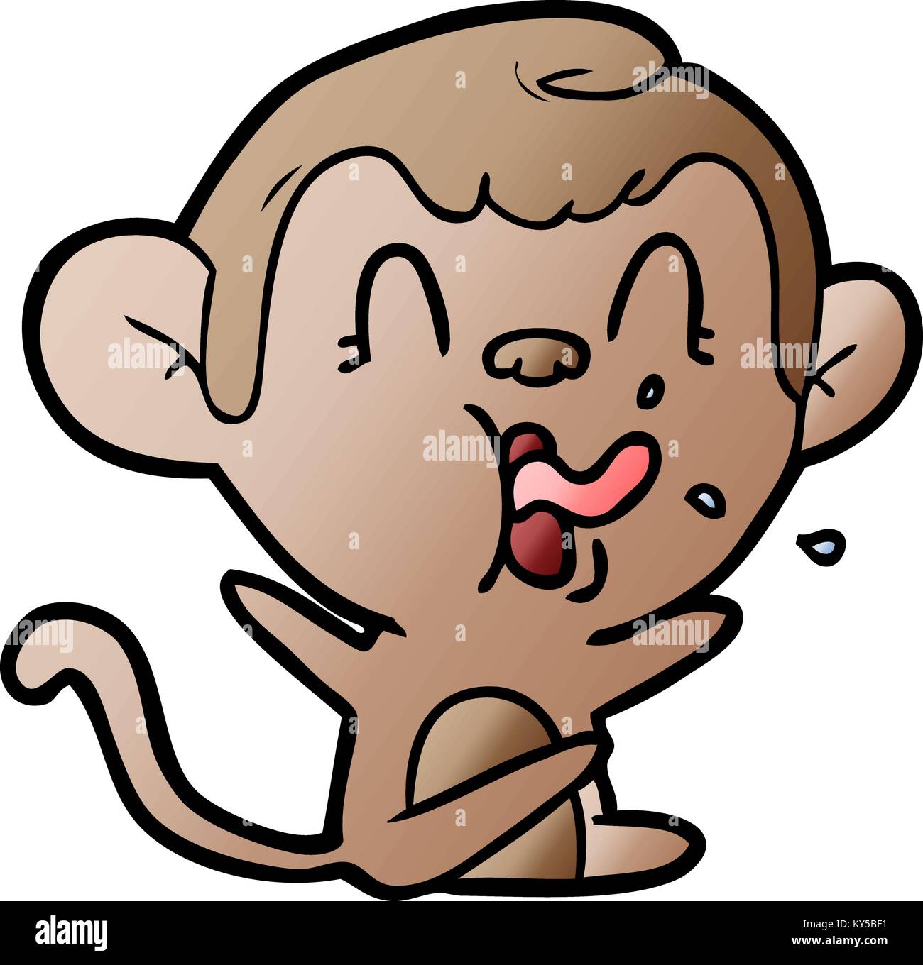 crazy cartoon monkey Stock Vector Image & Art - Alamy