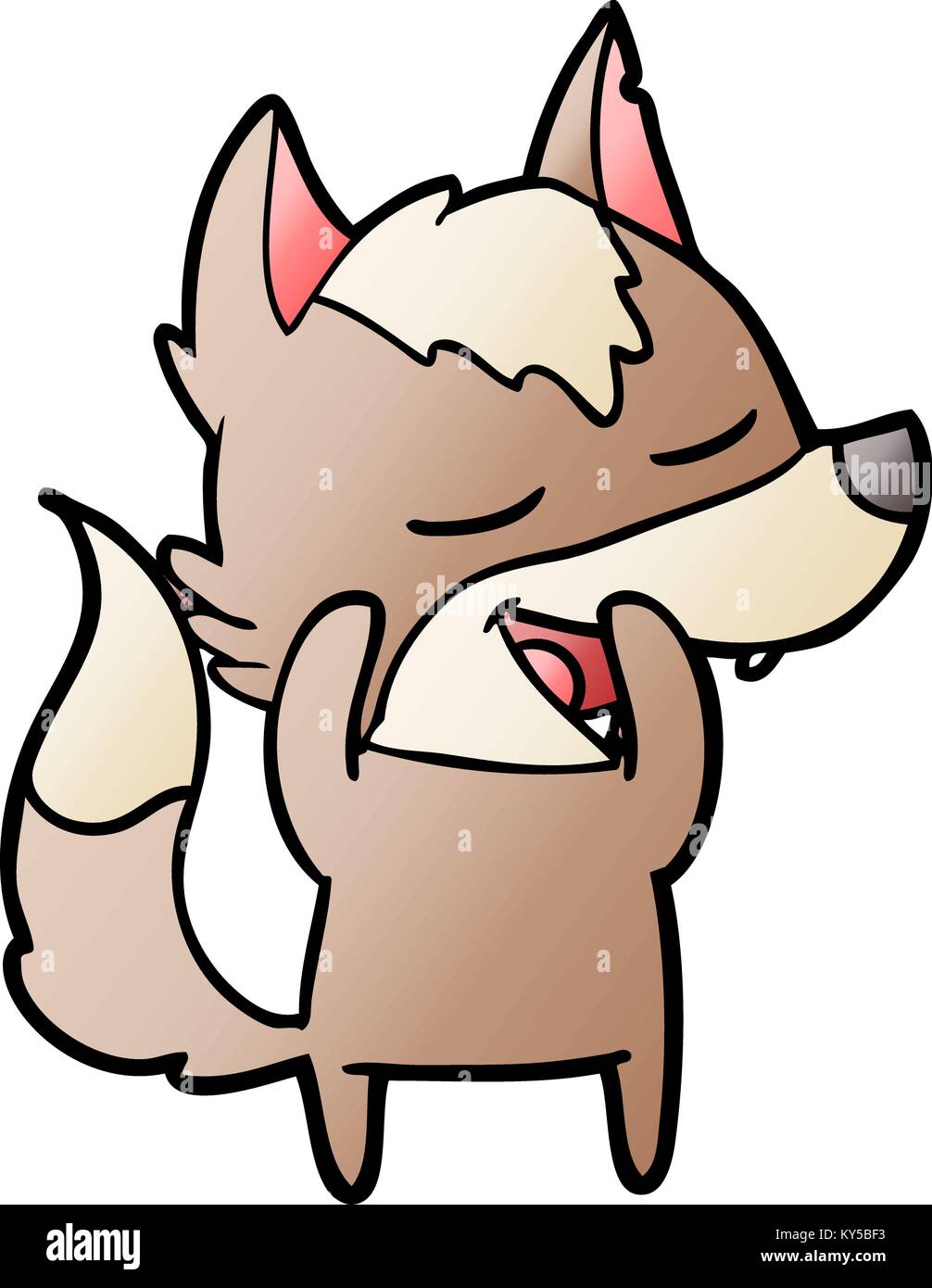 cartoon wolf laughing Stock Vector Image & Art - Alamy