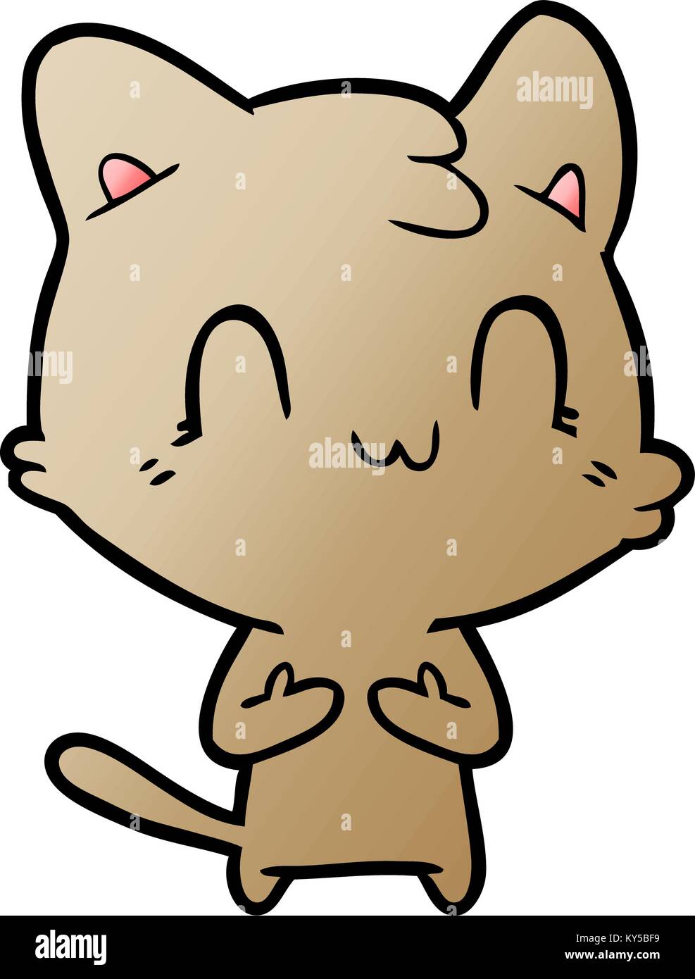 cartoon happy cat Stock Vector Image & Art - Alamy