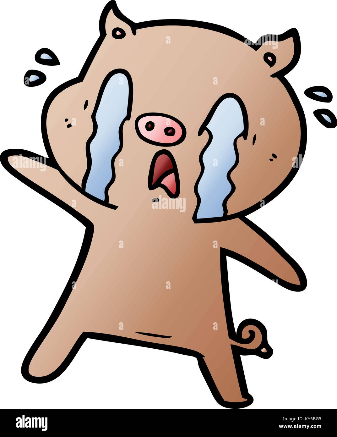 crying pig cartoon Stock Vector Image & Art - Alamy