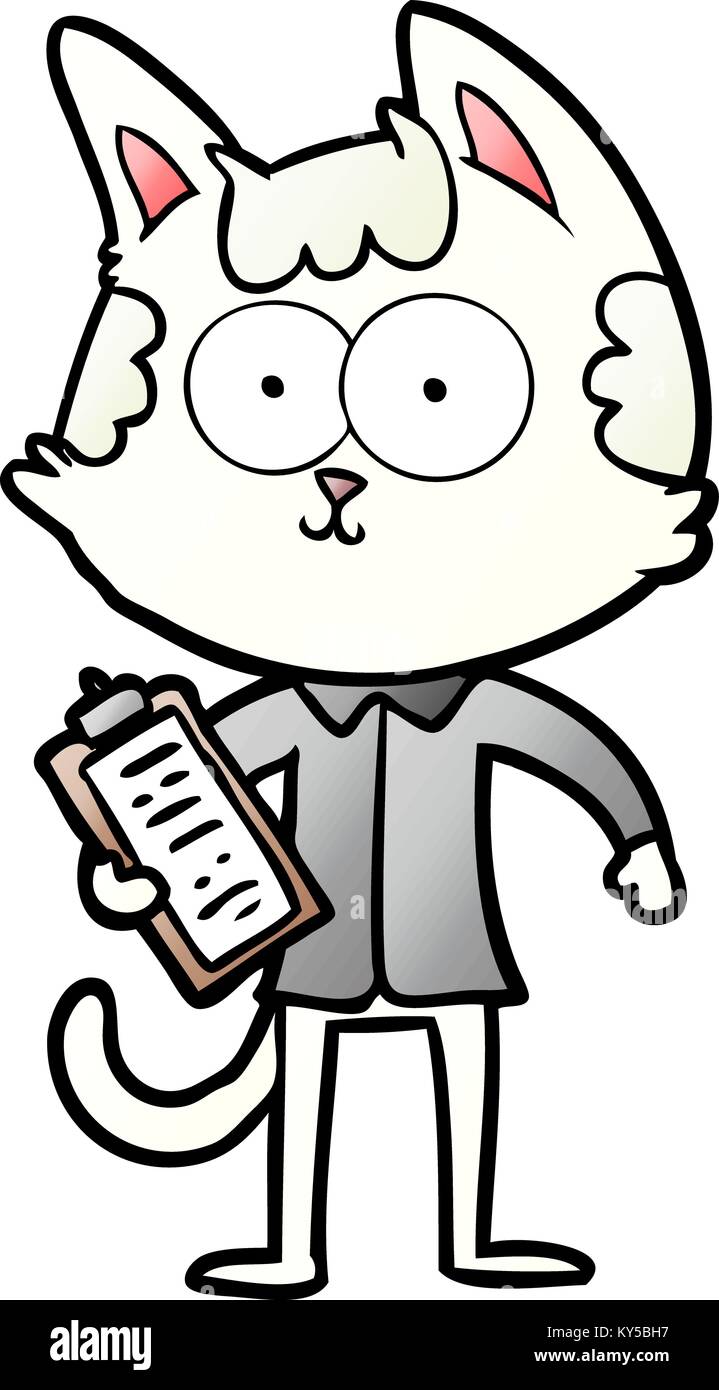happy cartoon salesman cat Stock Vector Image & Art - Alamy
