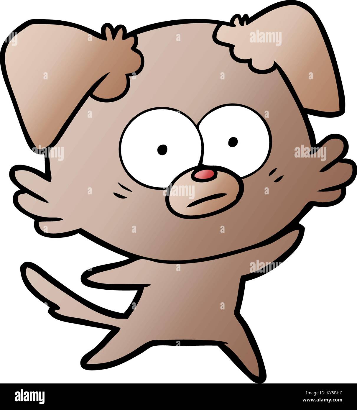 nervous dog cartoon Stock Vector Image & Art - Alamy
