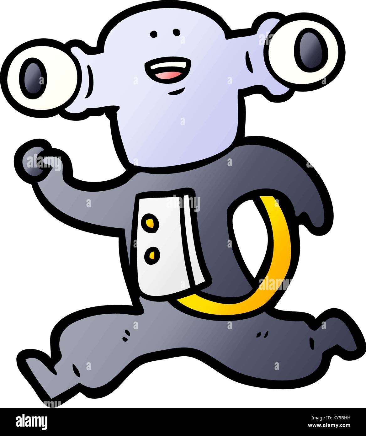 friendly cartoon alien running Stock Vector Image & Art - Alamy