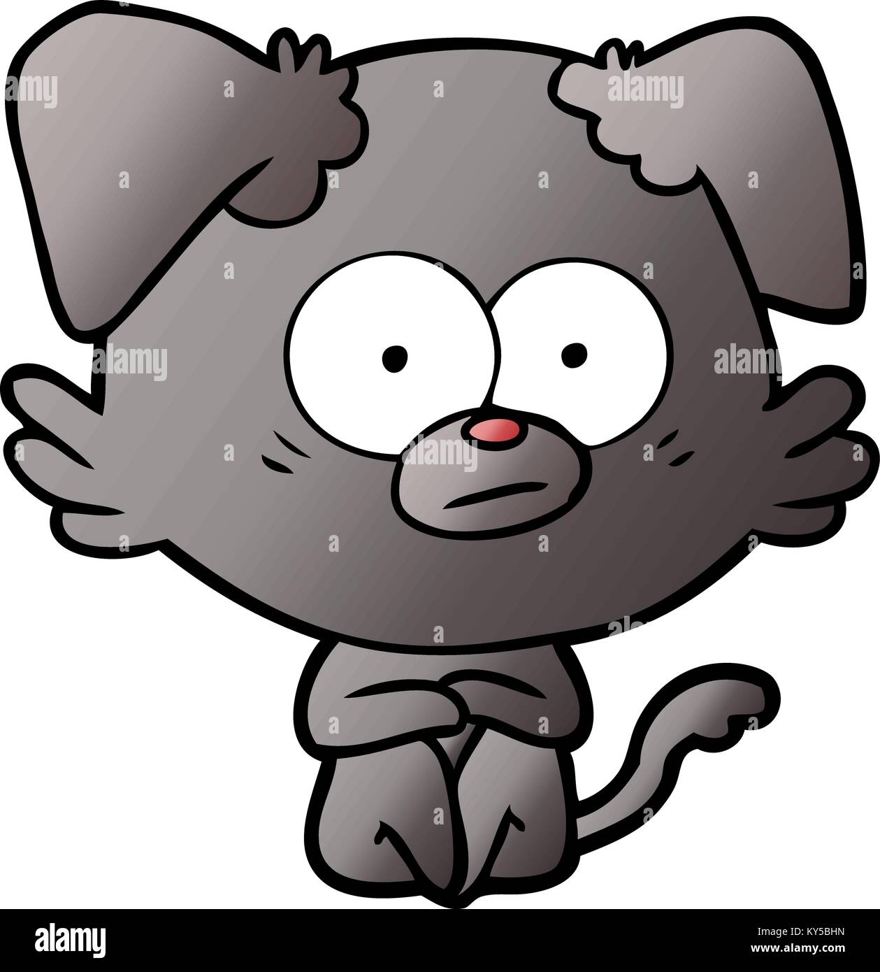 nervous dog cartoon Stock Vector Image & Art - Alamy