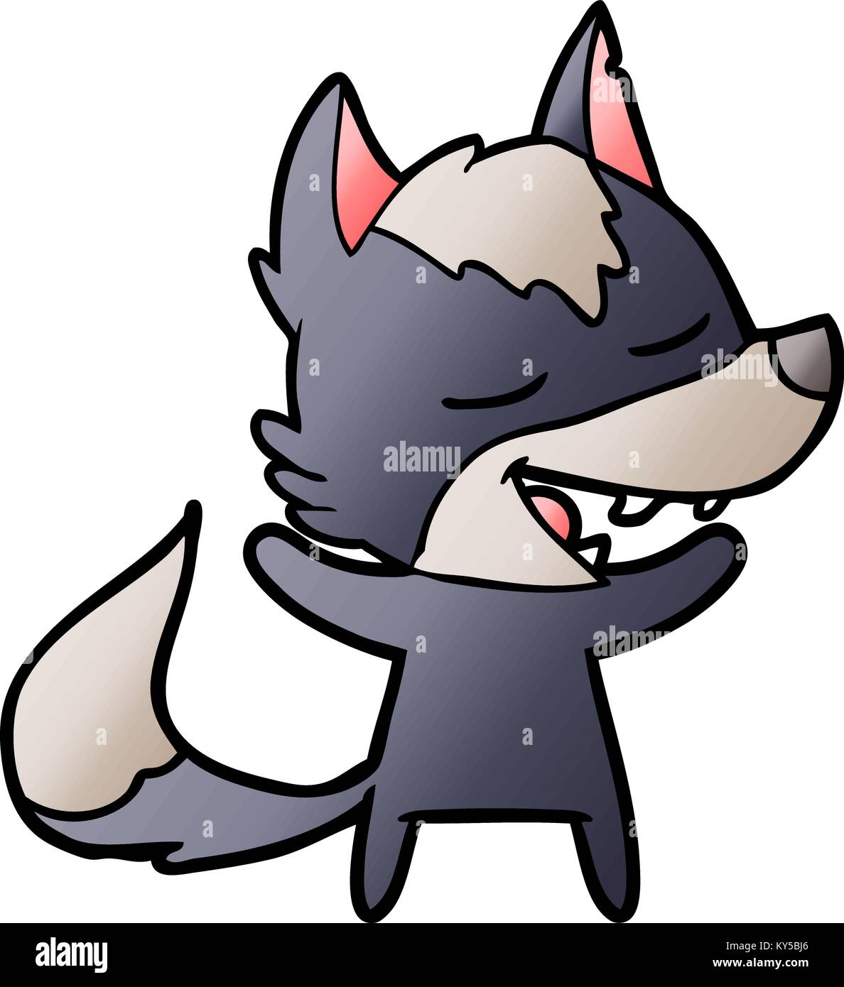 cartoon wolf laughing Stock Vector Image & Art - Alamy
