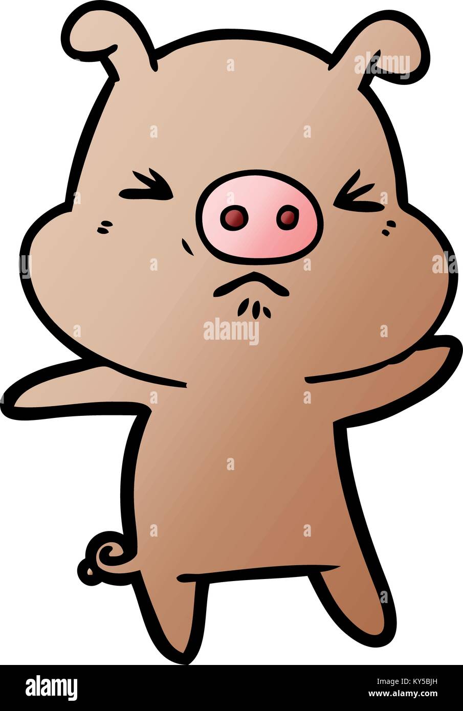 cartoon angry pig Stock Vector Image & Art - Alamy