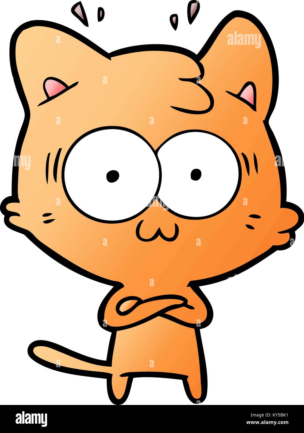 cartoon surprised cat Stock Vector Image & Art - Alamy