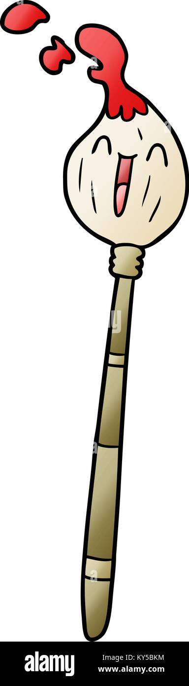 happy cartoon paintbrush Stock Vector Image & Art - Alamy