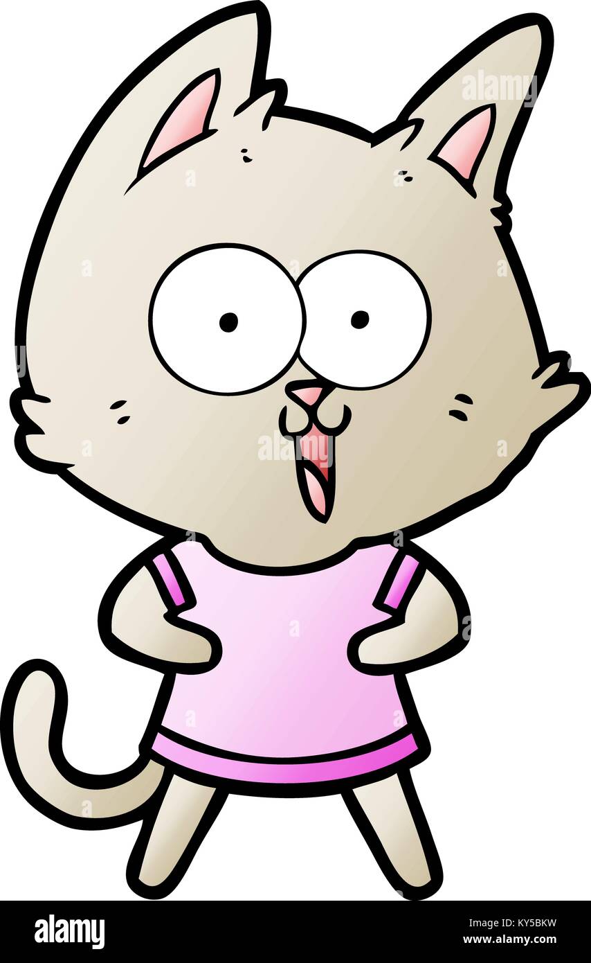 funny cartoon cat Stock Vector Image & Art - Alamy