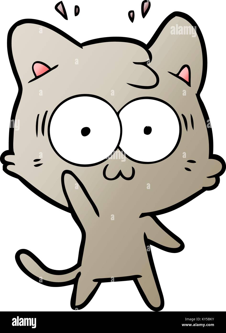 cartoon surprised cat Stock Vector Image & Art - Alamy