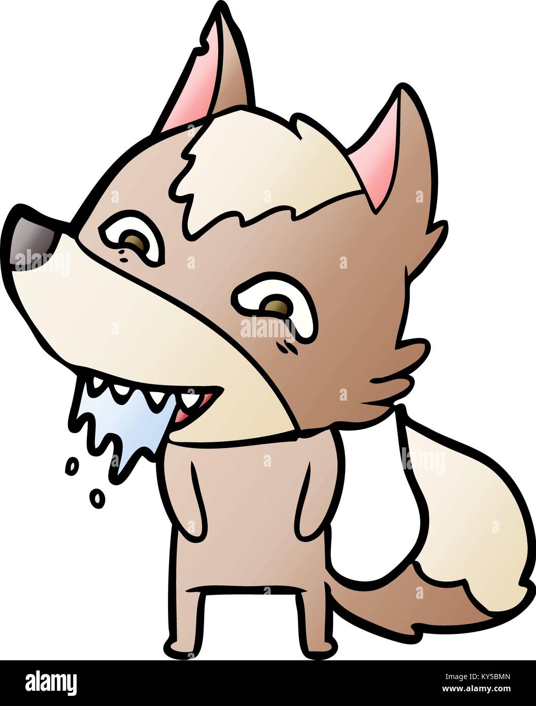 cartoon hungry wolf Stock Vector Image & Art - Alamy