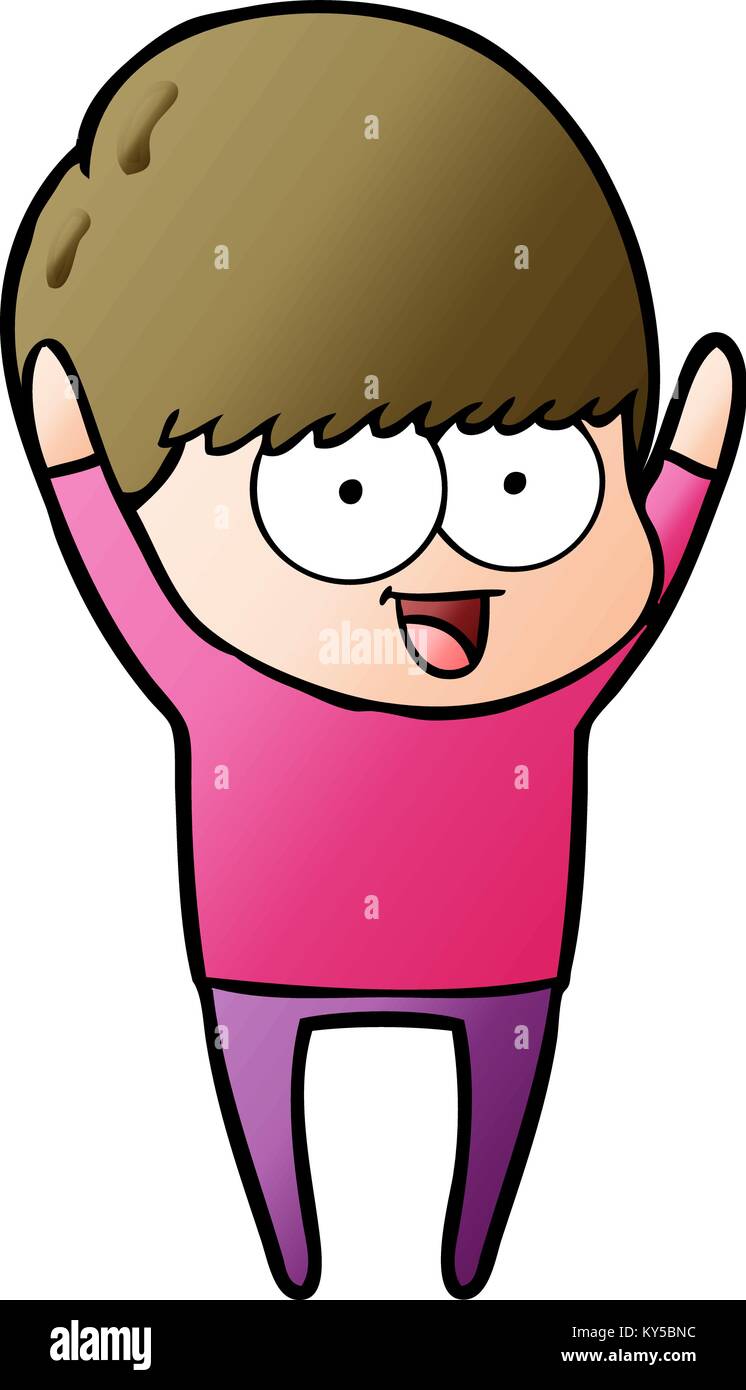 happy cartoon boy Stock Vector Image & Art - Alamy
