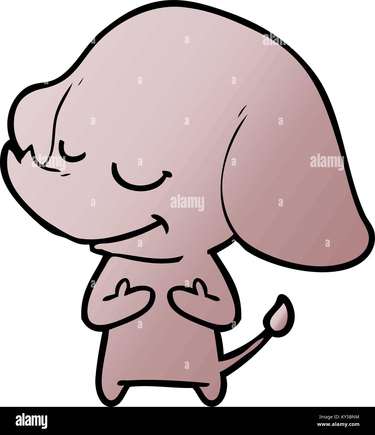 cartoon smiling elephant Stock Vector Image & Art - Alamy