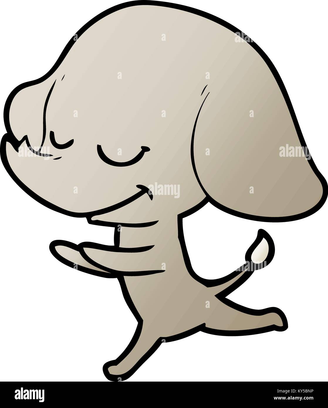 cartoon smiling elephant running Stock Vector Image & Art - Alamy