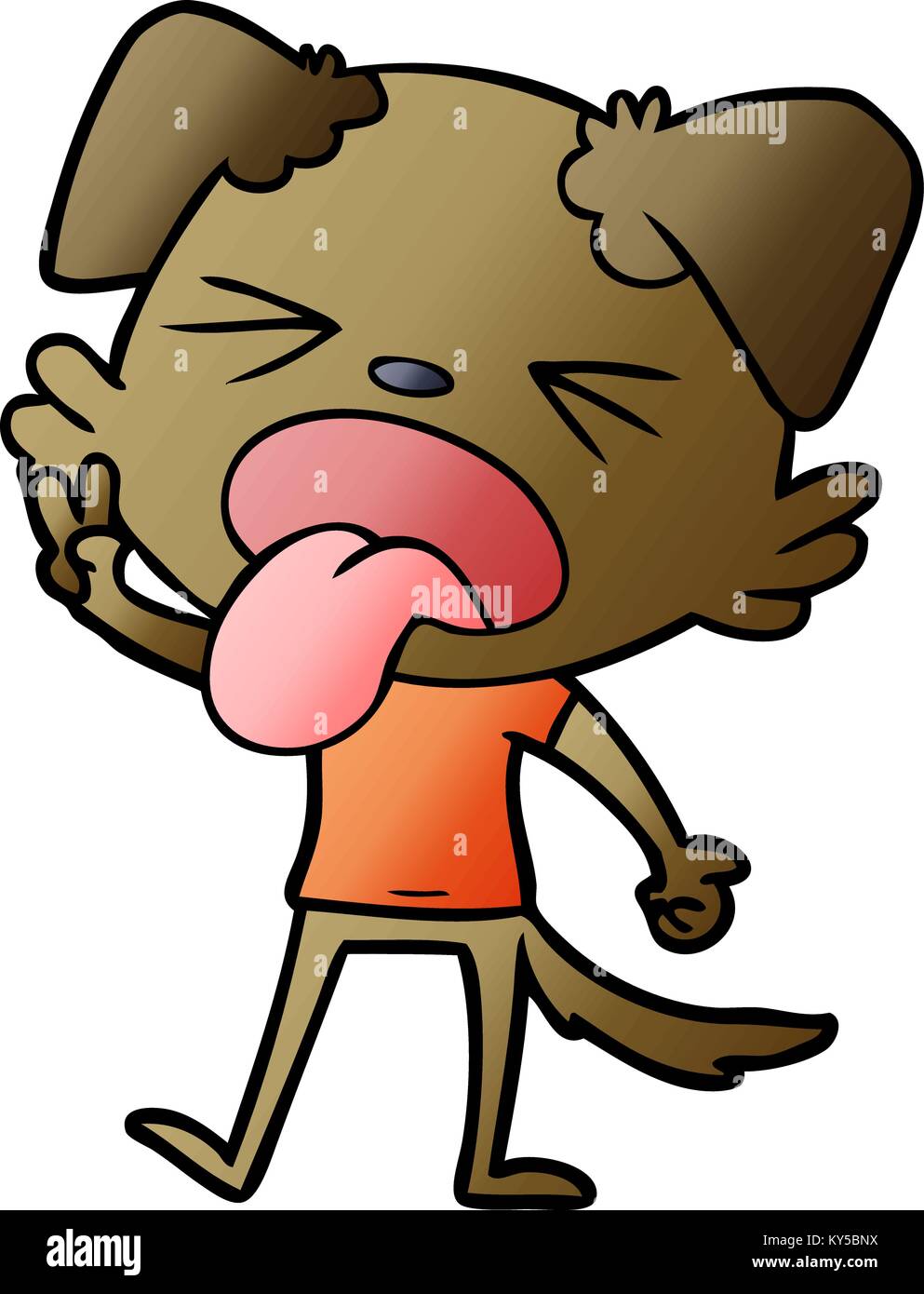 cartoon disgusted dog Stock Vector Image & Art - Alamy