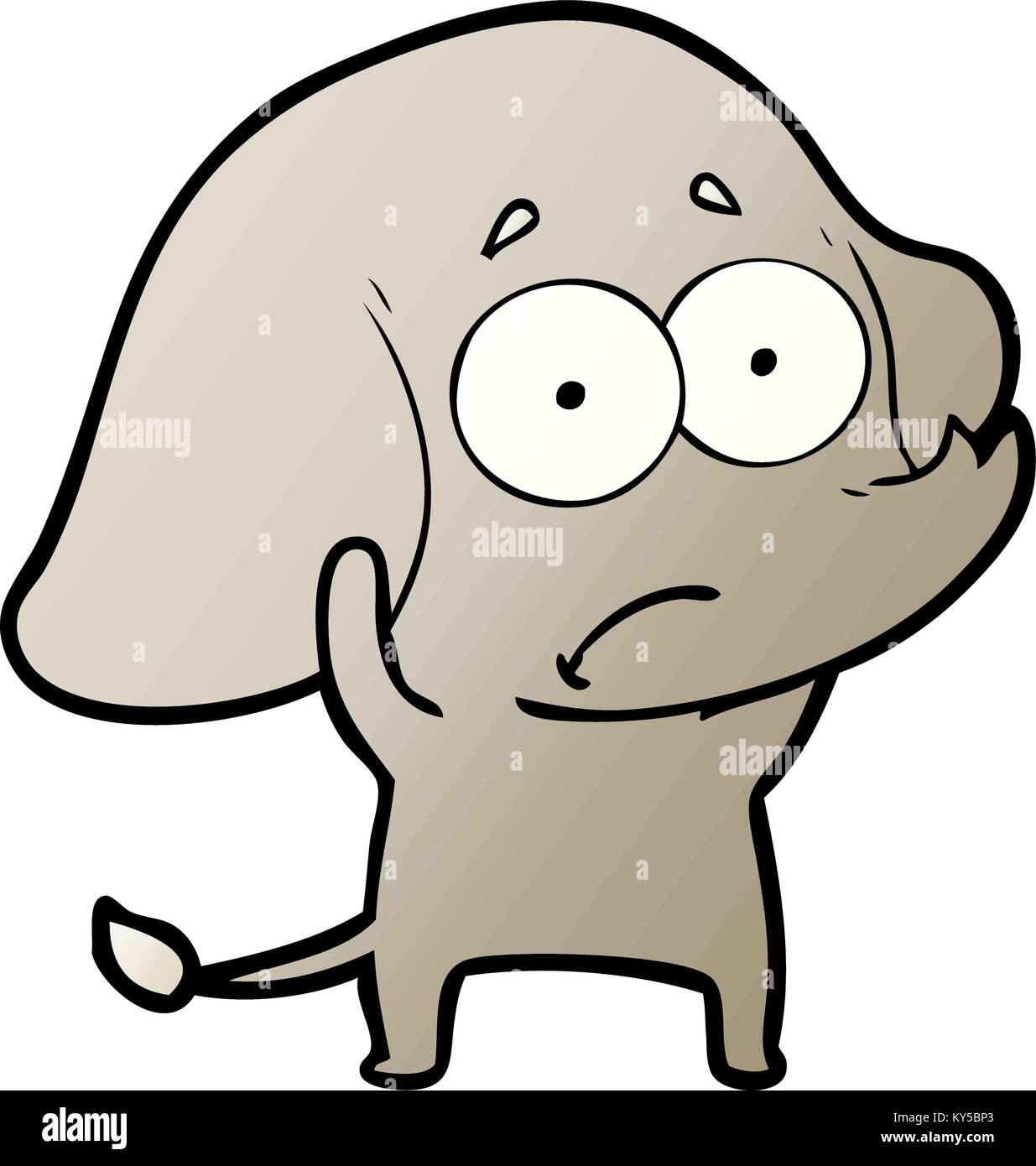 cartoon unsure elephant Stock Vector Image & Art - Alamy