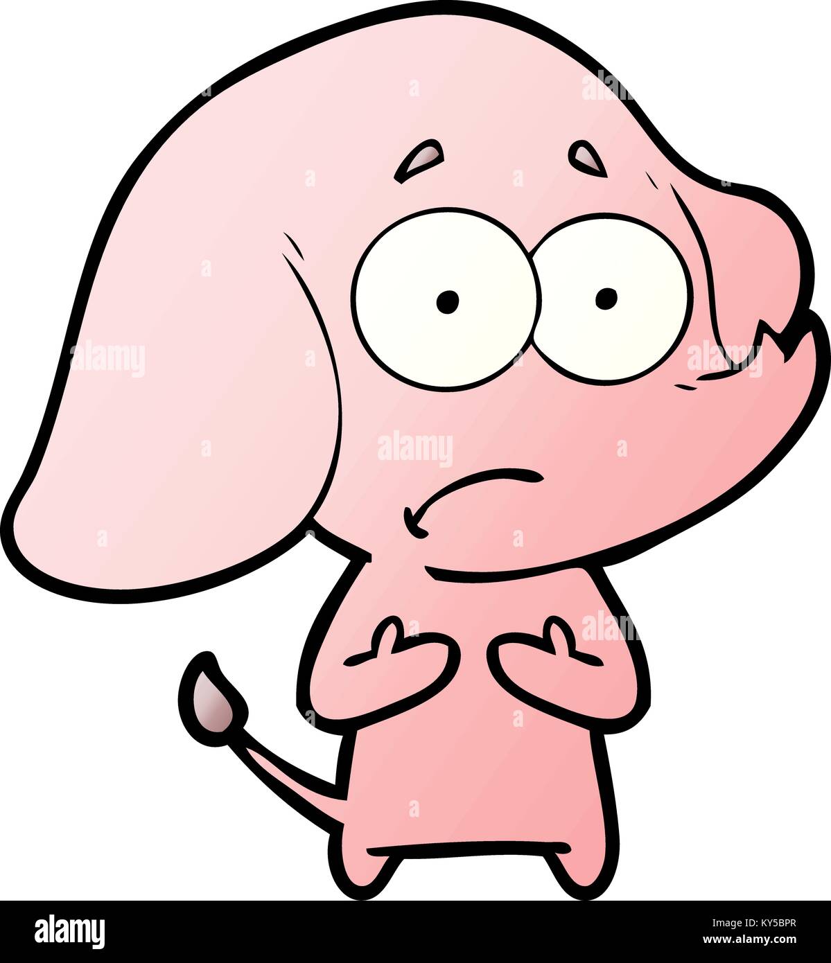 cartoon unsure elephant Stock Vector Image & Art - Alamy