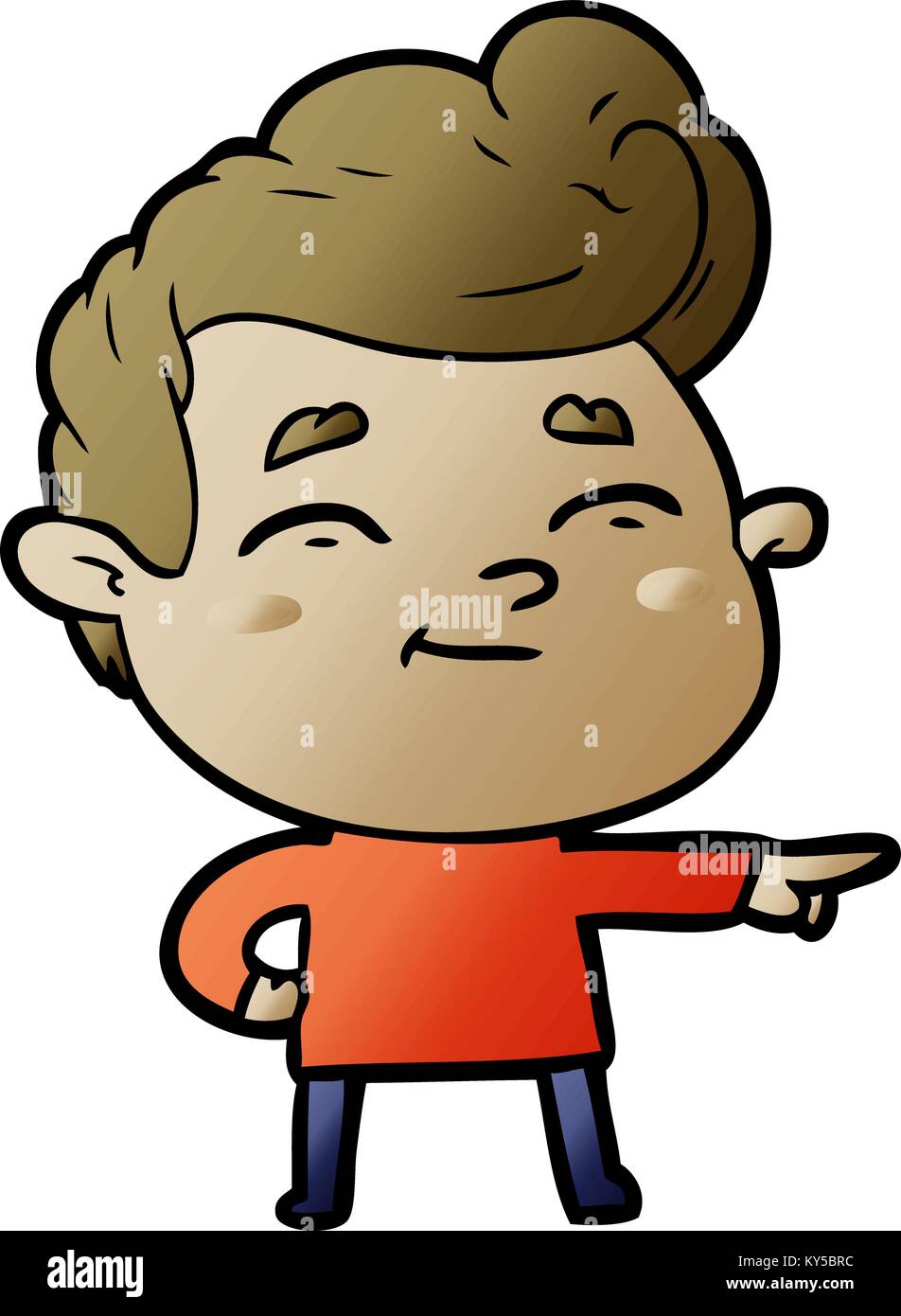 happy cartoon man pointing Stock Vector Image & Art - Alamy