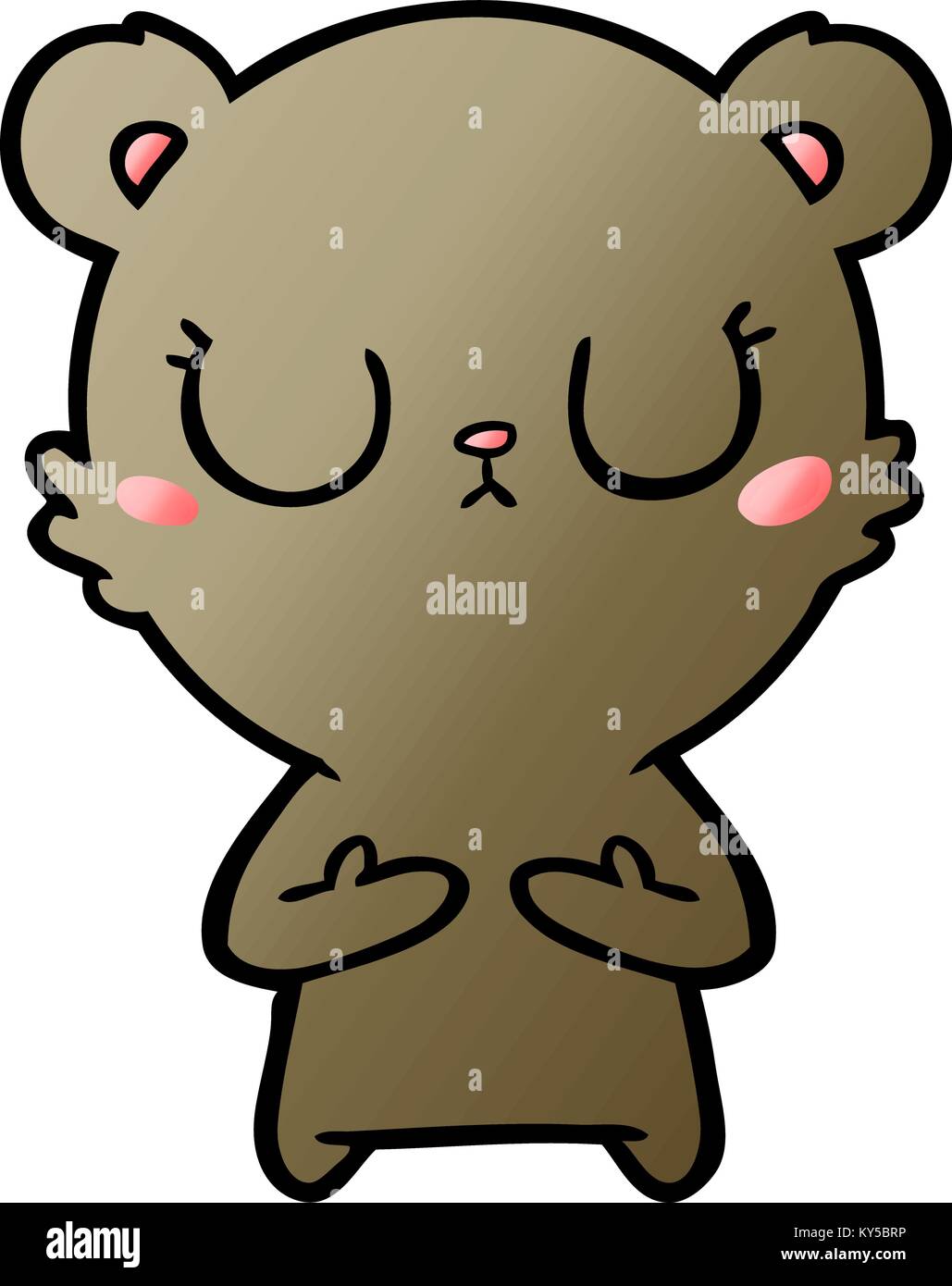 peaceful cartoon bear cub Stock Vector Image & Art - Alamy