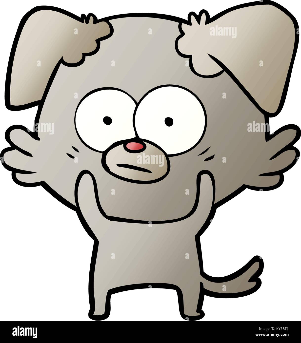 nervous dog cartoon Stock Vector Image & Art - Alamy