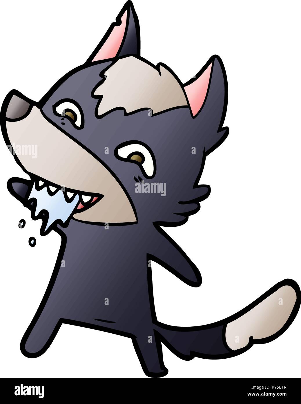 cartoon hungry wolf Stock Vector Image & Art - Alamy