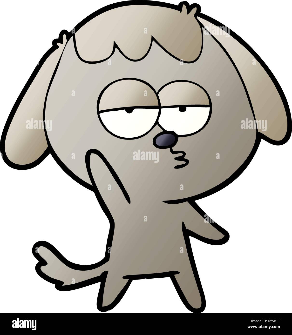 cartoon bored dog Stock Vector Image & Art - Alamy