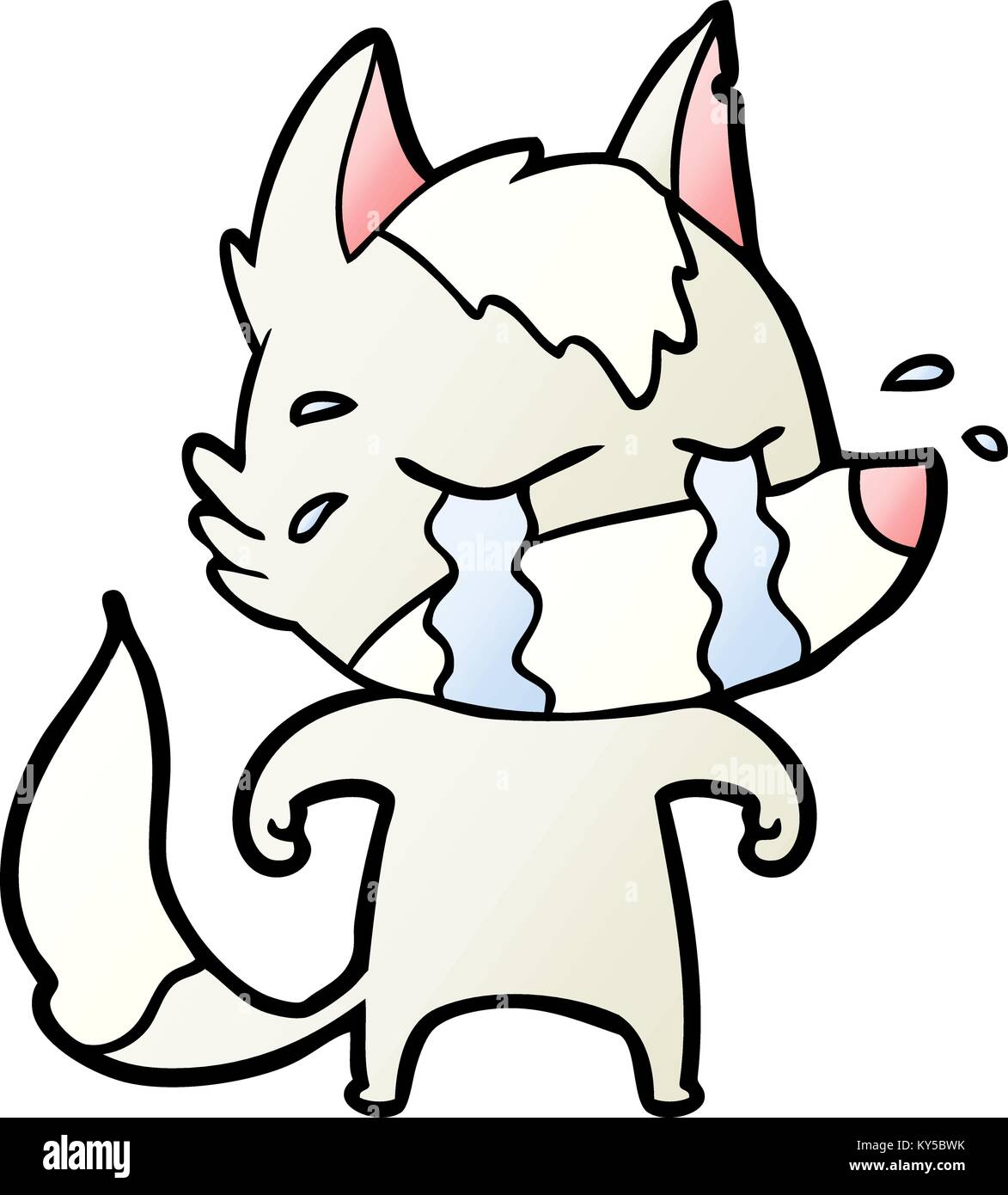 cartoon crying wolf Stock Vector Image & Art - Alamy