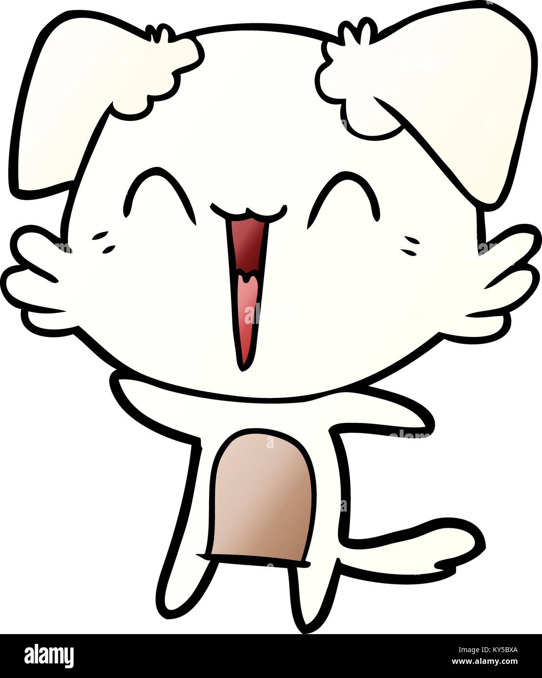 happy little dog cartoon Stock Vector Image & Art - Alamy