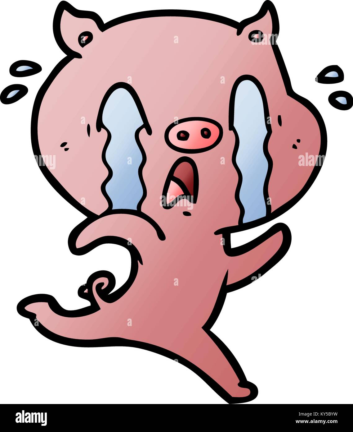crying pig cartoon Stock Vector Image & Art - Alamy