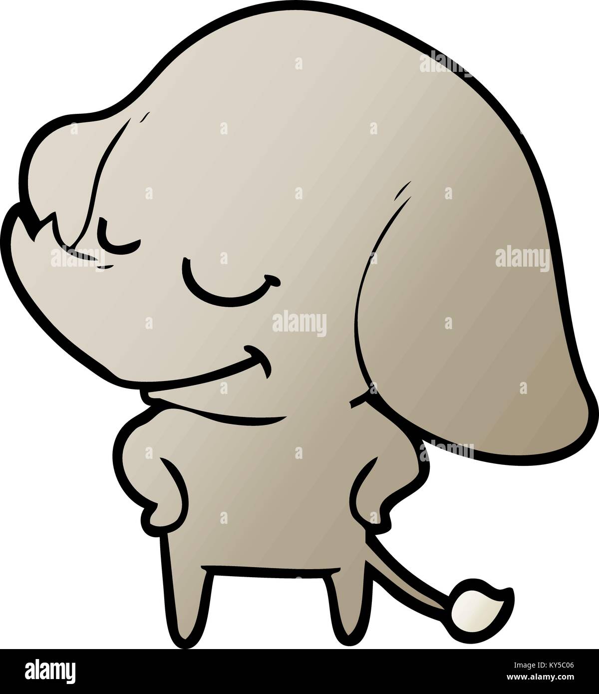 cartoon smiling elephant Stock Vector Image & Art - Alamy