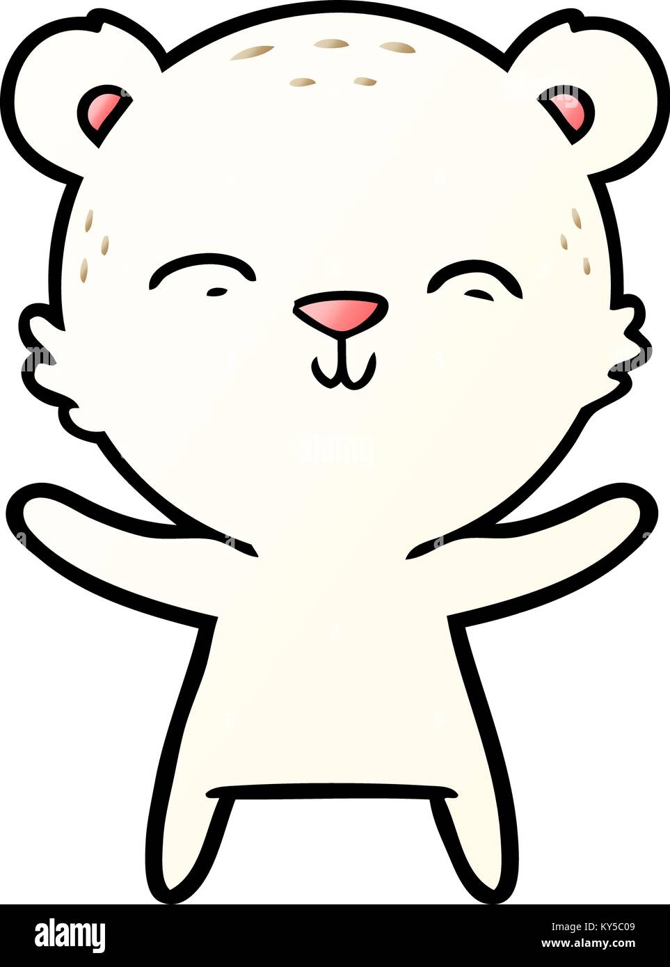 happy cartoon polar bear Stock Vector Image & Art - Alamy