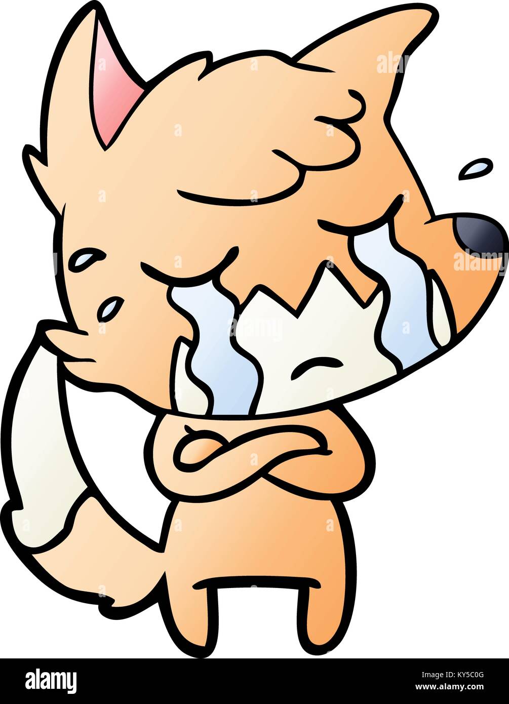 crying fox cartoon Stock Vector Image & Art - Alamy