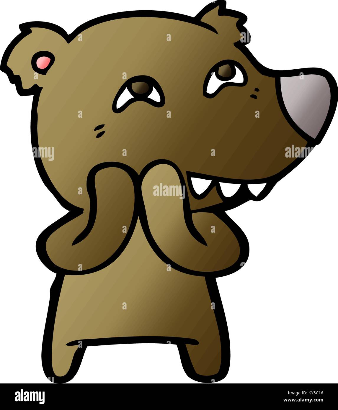 cartoon bear showing teeth Stock Vector Image & Art - Alamy