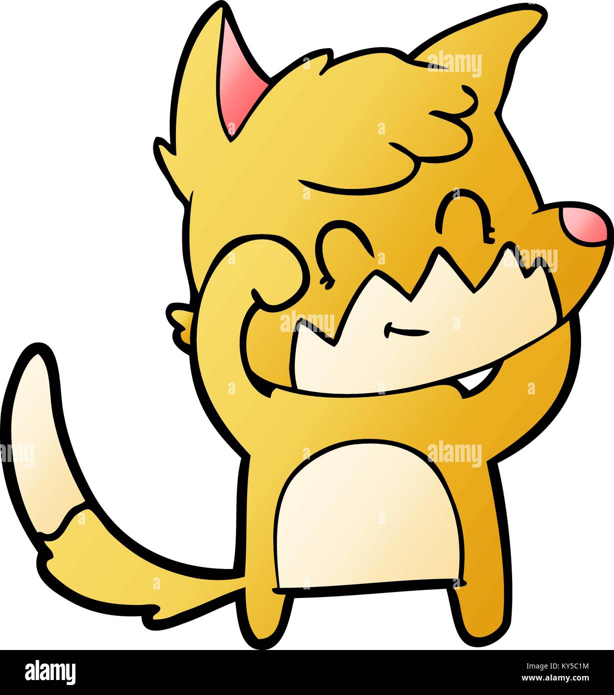 cartoon friendly fox Stock Vector Image & Art - Alamy