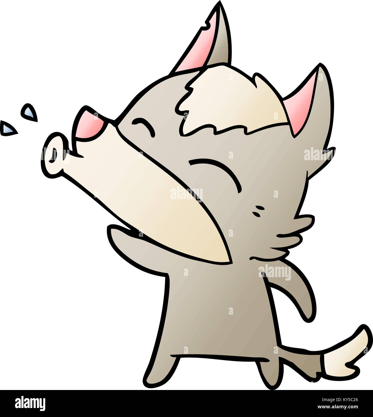 howling wolf cartoon Stock Vector Image & Art - Alamy