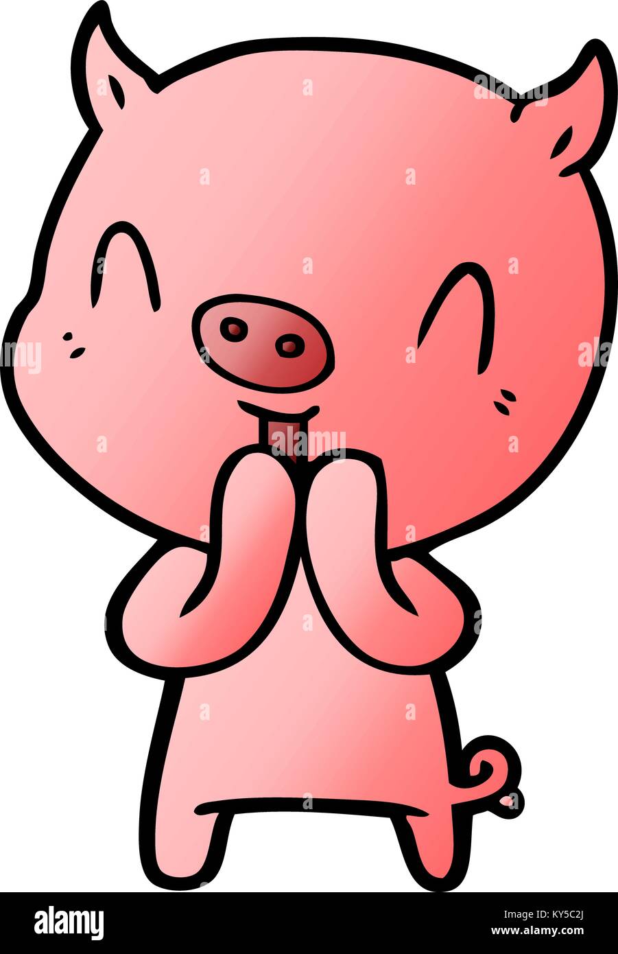 happy cartoon pig Stock Vector Image & Art - Alamy