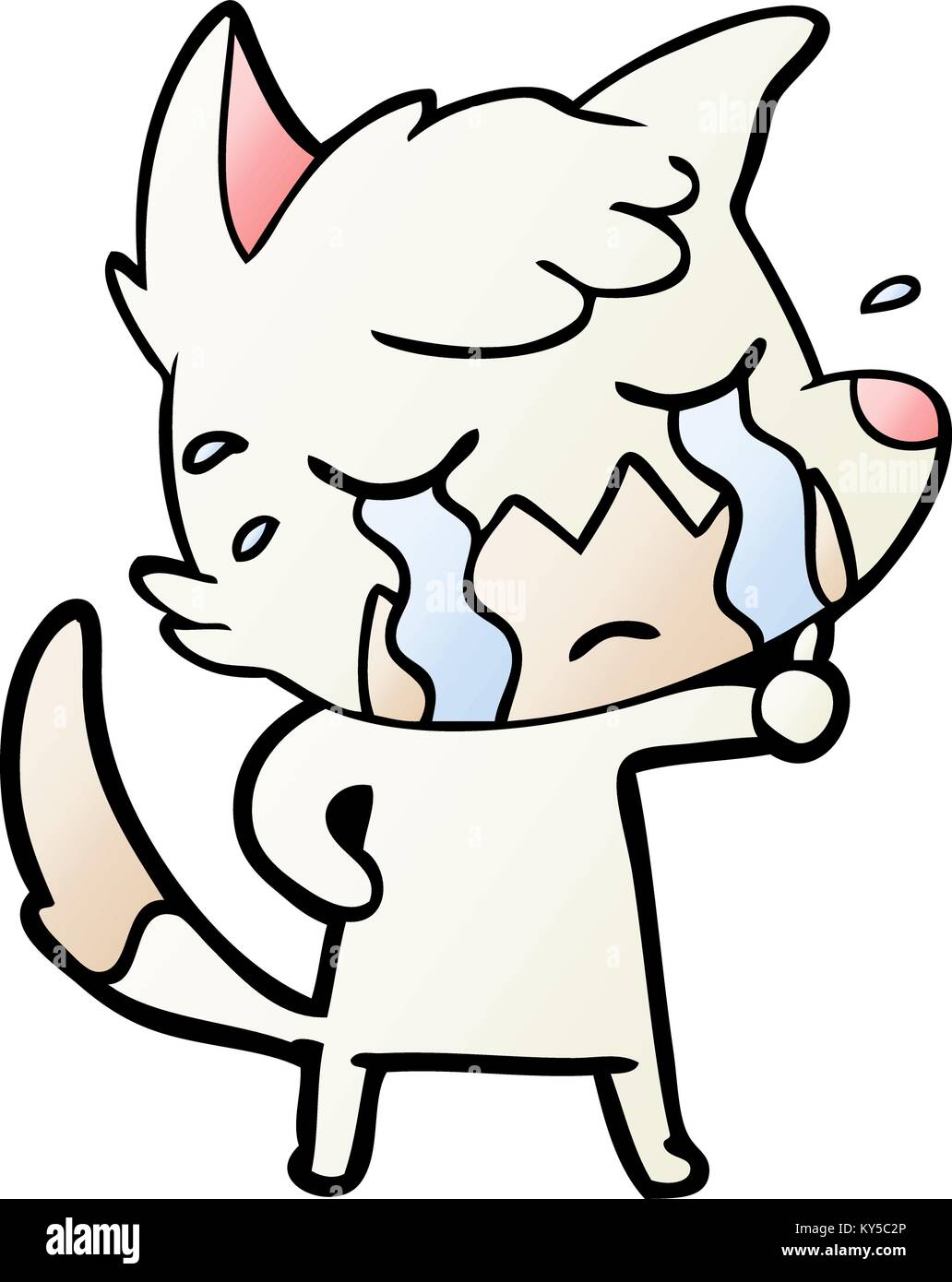 crying fox cartoon Stock Vector Image & Art - Alamy