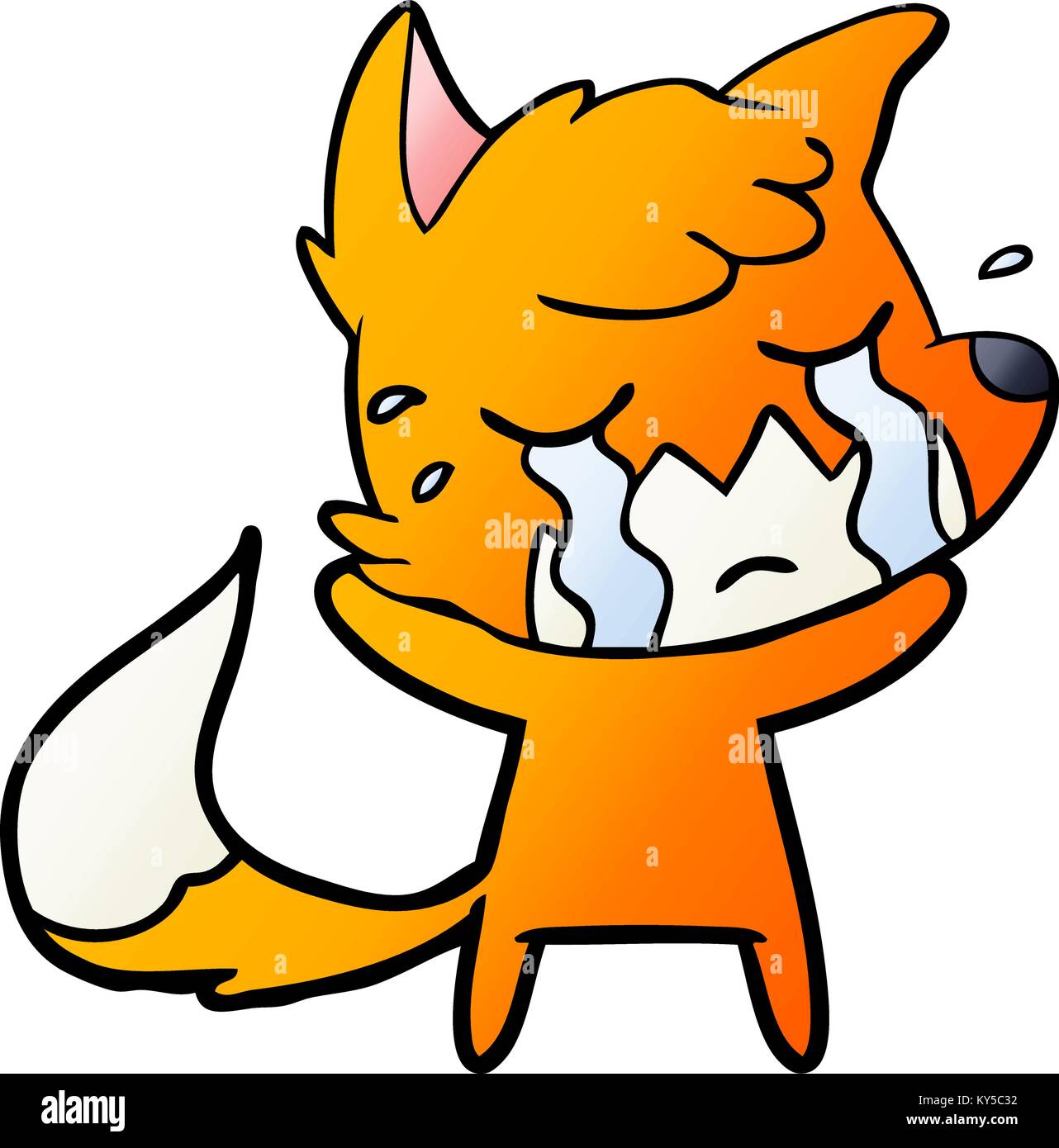 crying fox cartoon Stock Vector Image & Art - Alamy