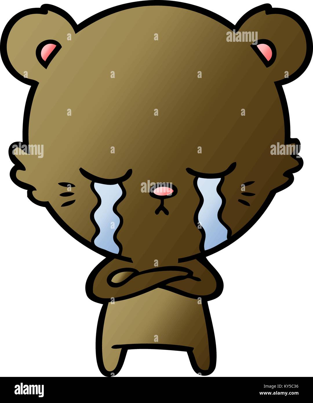 crying cartoon bear Stock Vector Image & Art - Alamy