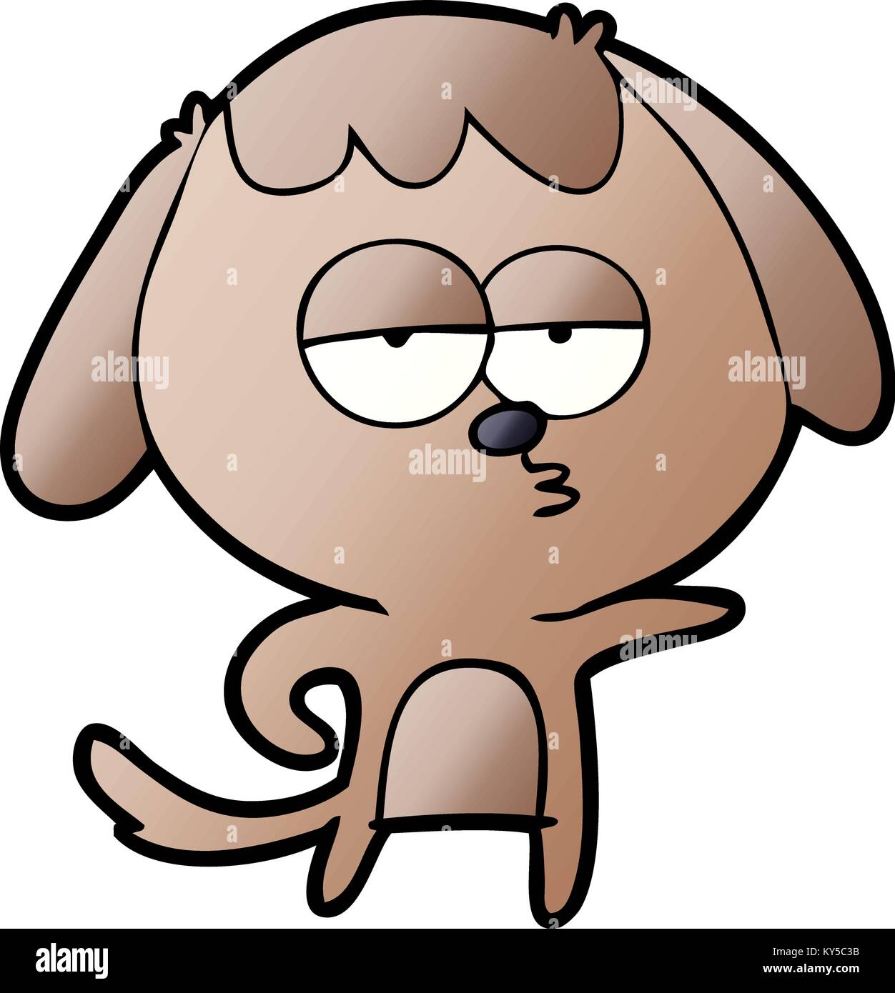 cartoon bored dog Stock Vector Image & Art - Alamy