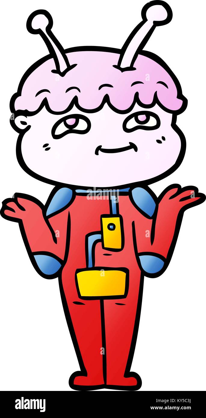 friendly cartoon spaceman Stock Vector Image & Art - Alamy