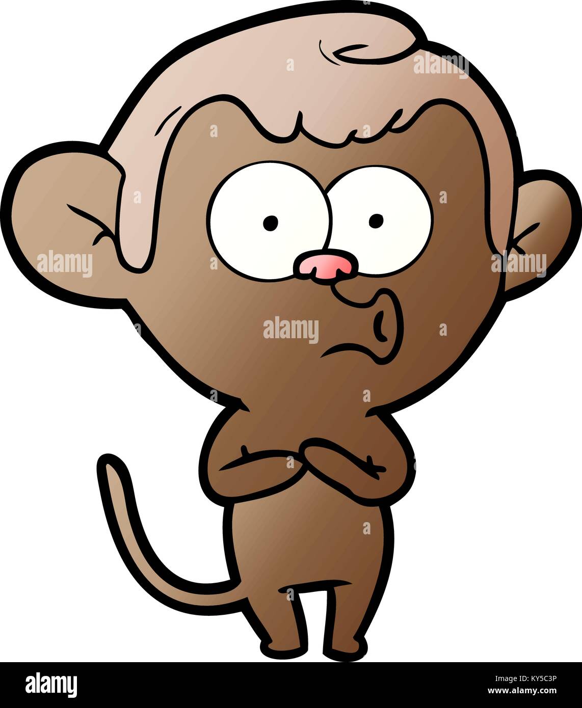 cartoon hooting monkey Stock Vector Image & Art - Alamy