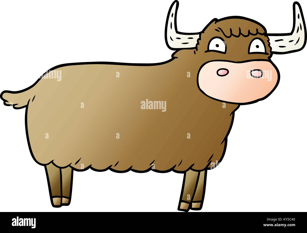 cartoon highland cow Stock Vector Image & Art - Alamy