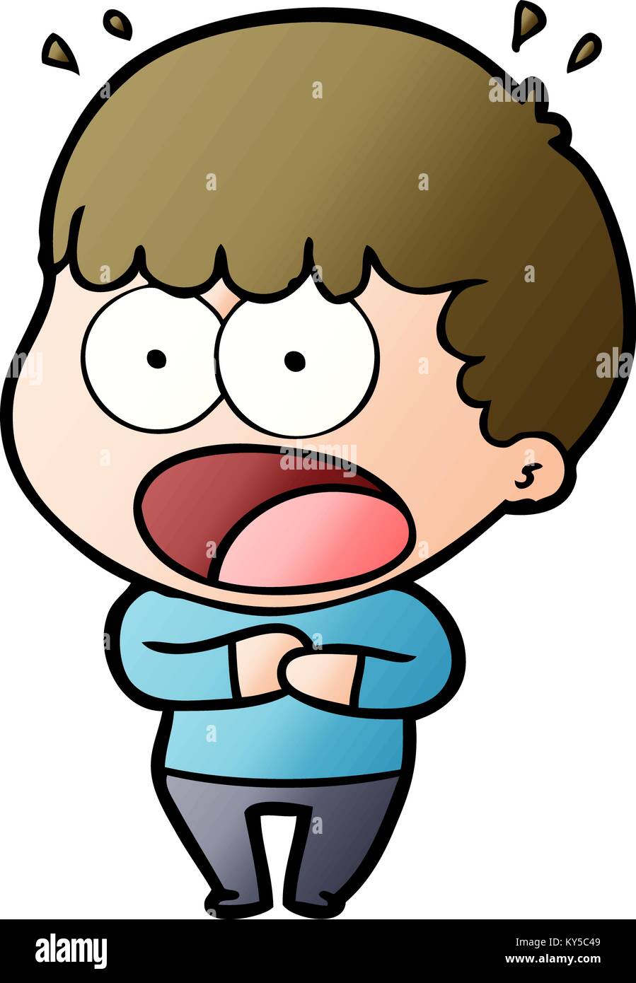 cartoon shocked man Stock Vector Image & Art - Alamy
